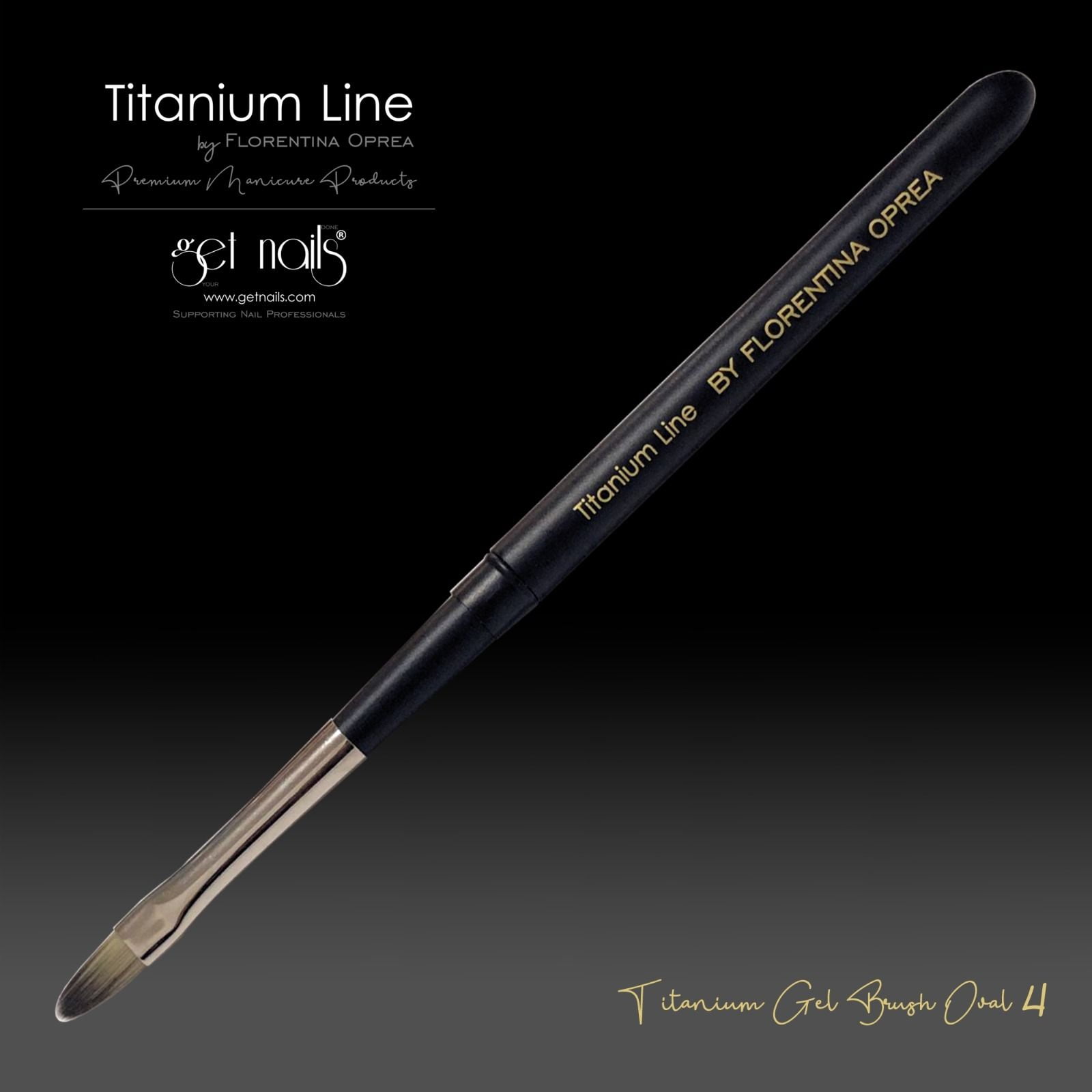 Titanium Gel Pinsel Oval Nr. 4 | Get Nails