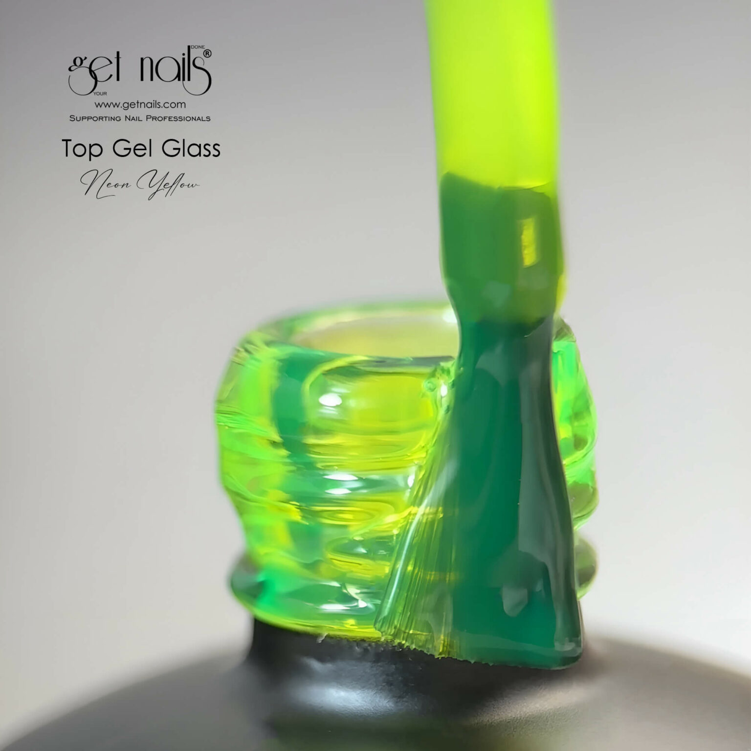 Top Coat Glass Neon Yellow 15g | Finish Gel | Get Nails