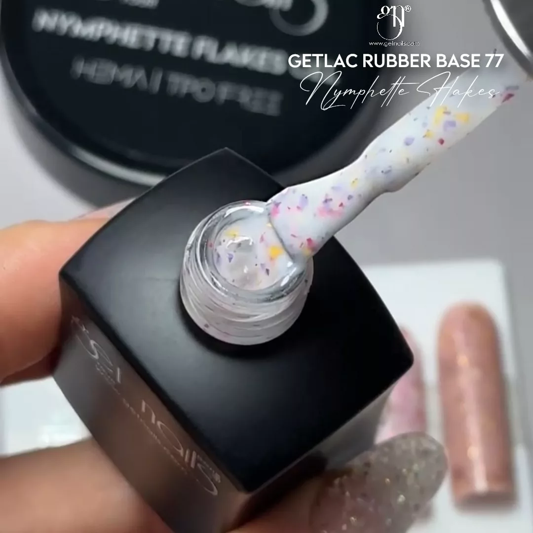 Rubber Base 77 Nymphette Flakes 15g | Hema Free | Get Nails