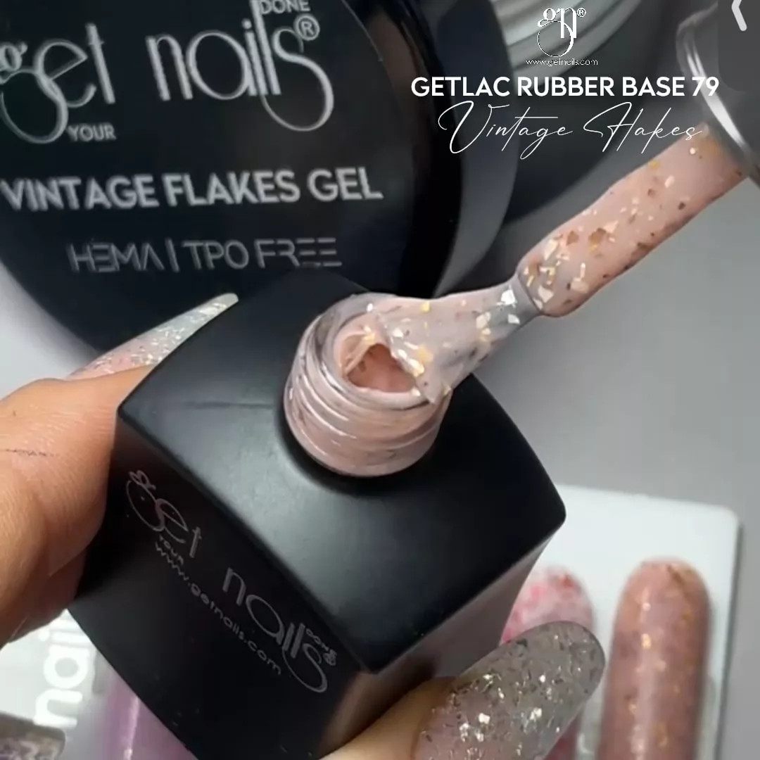 Rubber Base 79 Vintage Flakes 15g | Hema Free | Get Nails